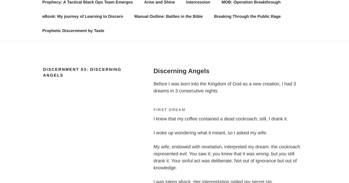 Discernment 03: Discerning Angels – Spiritual Warfare